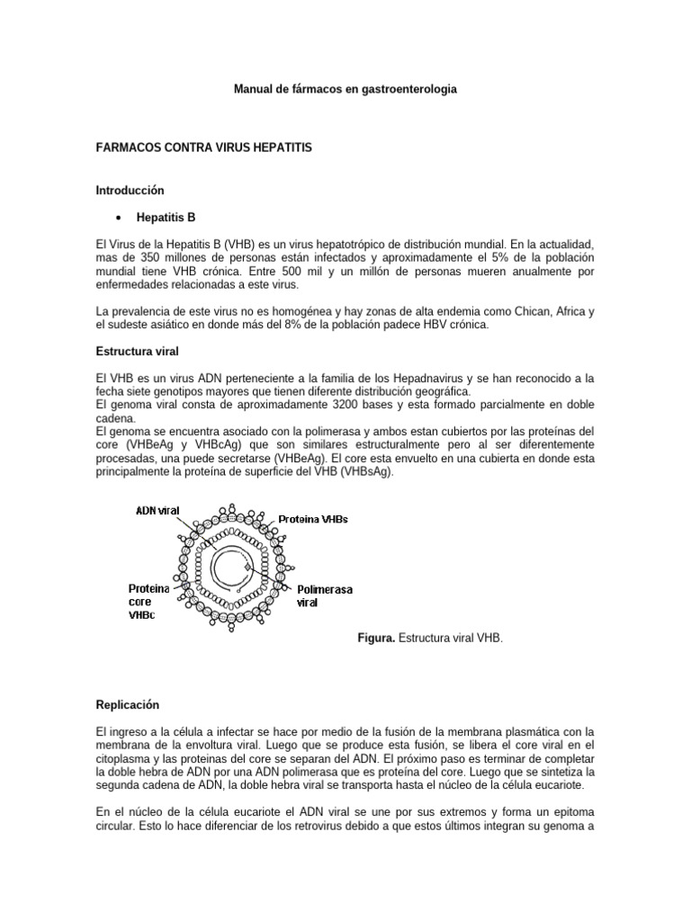 Fármacos para Hepatitis B y C en Gastroenterología | PDF | Virus de la ...
