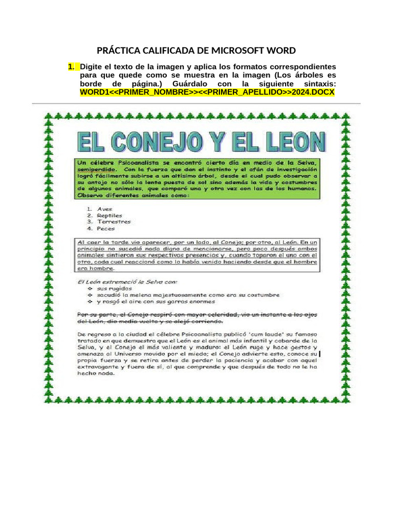 Práctica de Word para Estudiantes | PDF