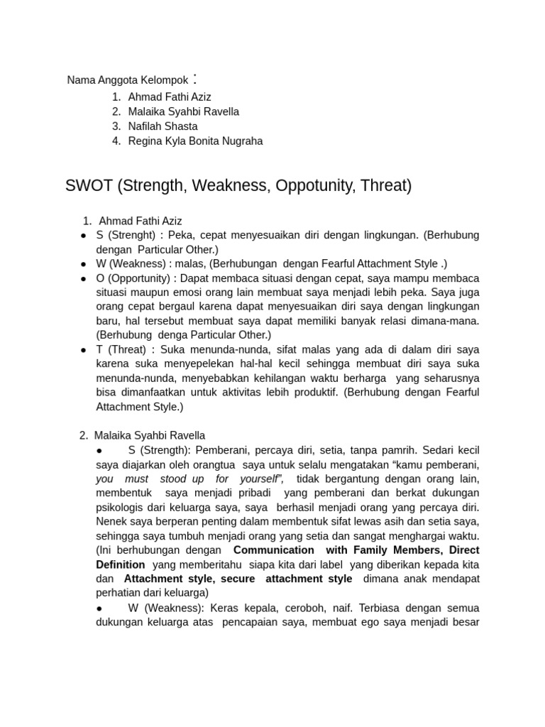 Kel 5_SWOT_Analysis(1) | PDF