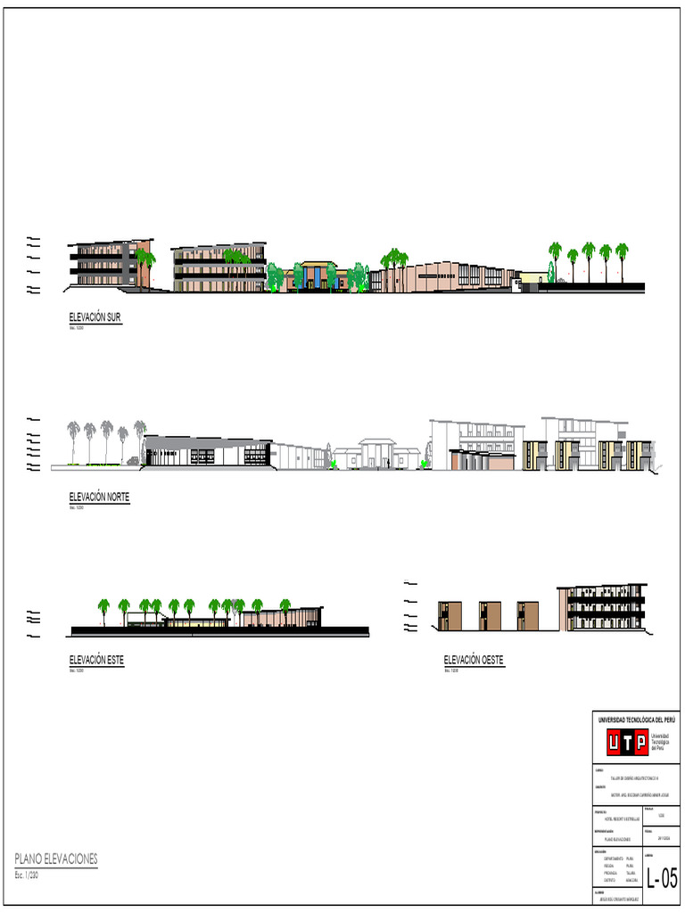 Plano de Elevaciones A0 | PDF
