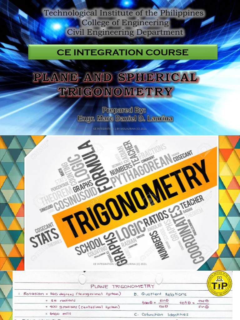 Formula_A2_Plane and Spherical Trigonometry | PDF