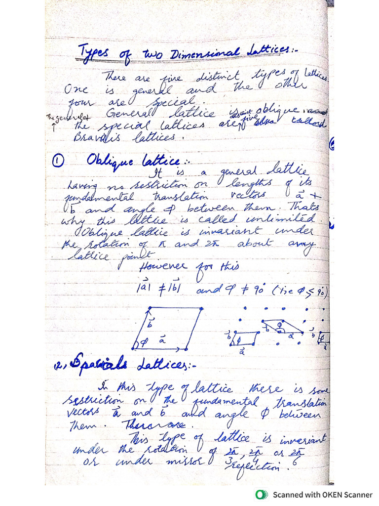 Types of 2-d Lattice | PDF