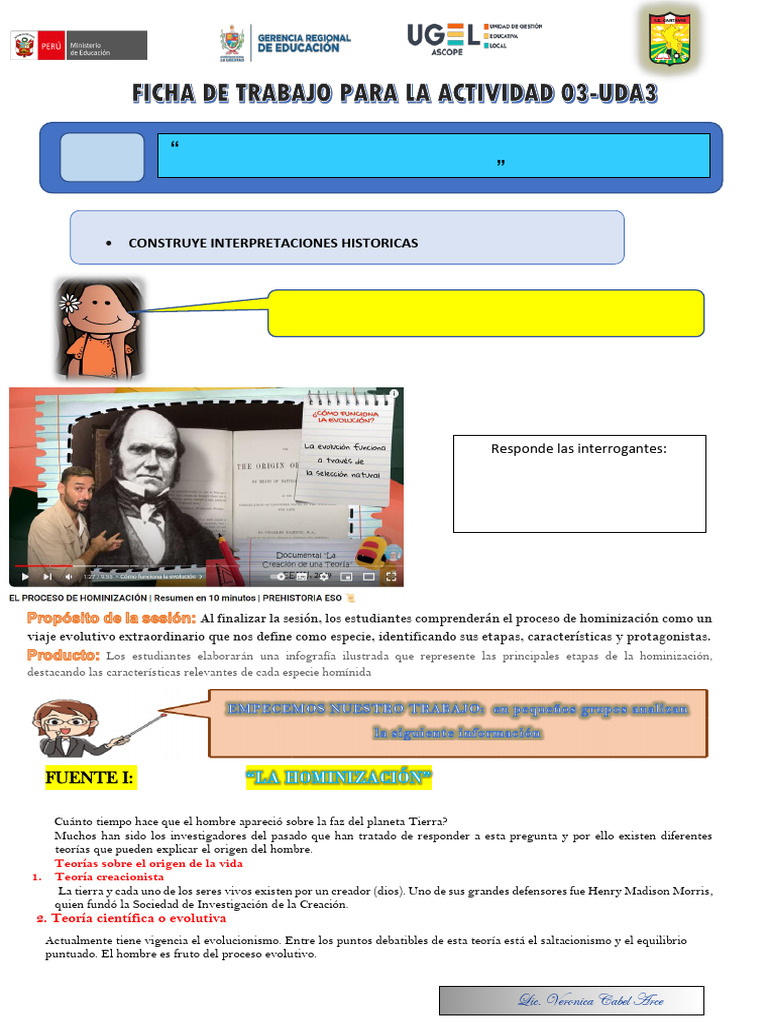 FICHA N° 3-S3-UDA3 | PDF | Homo | neanderthal