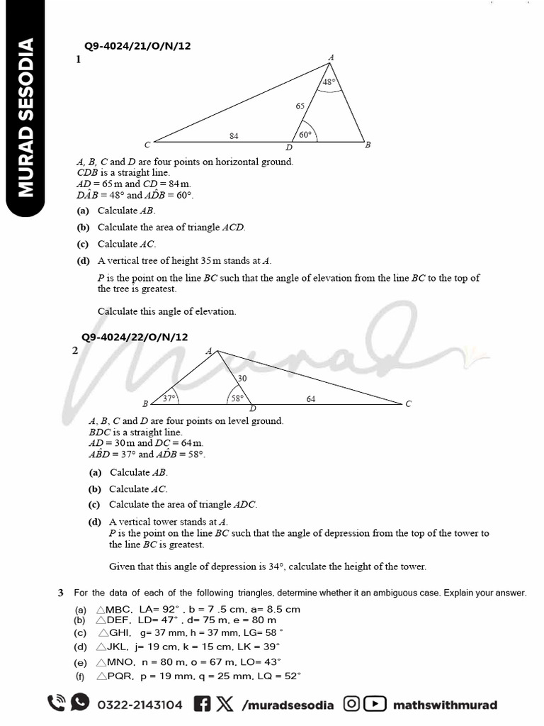 Trignometry 1 Page File | PDF