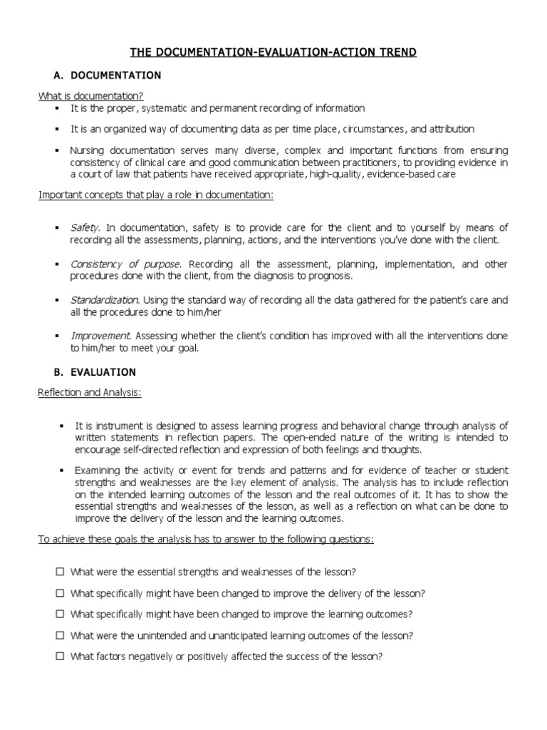 The Documentation Action Trend | PDF | Goal | Curriculum