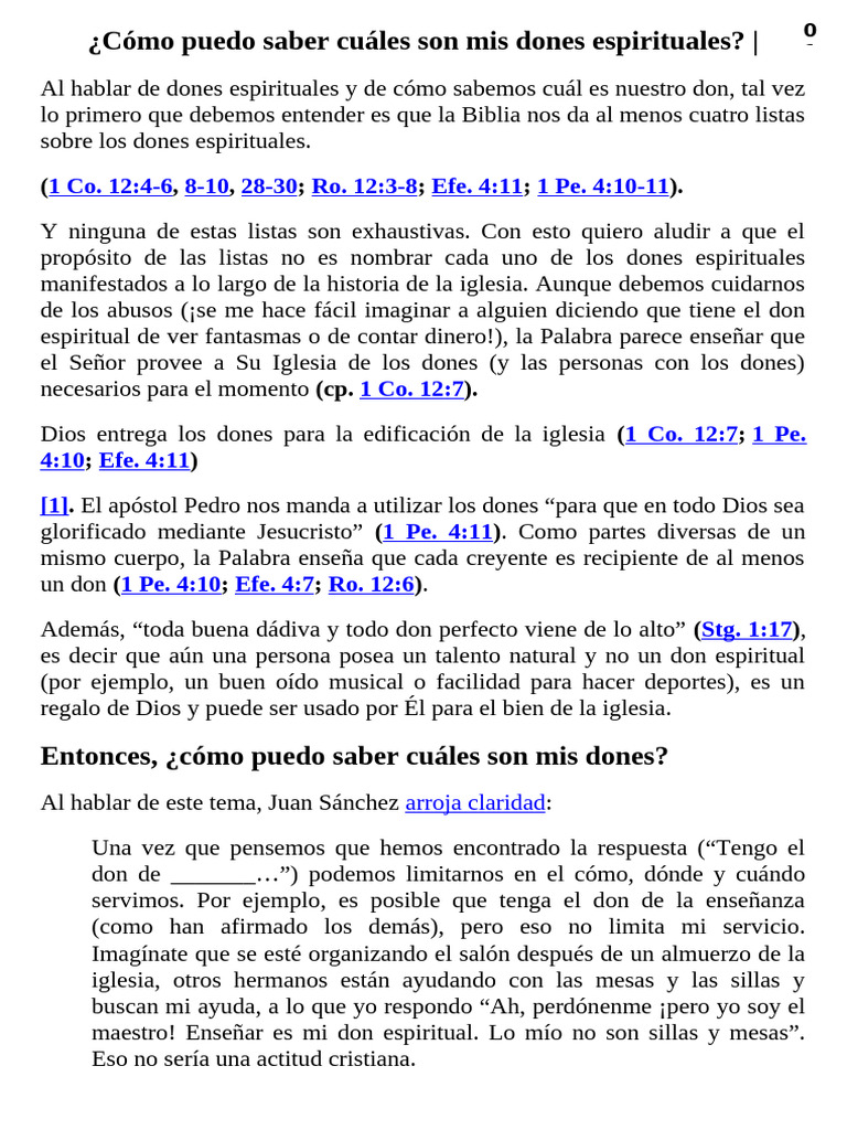 Cómo descubrir tus dones espirituales | PDF | Concepciones de dios ...