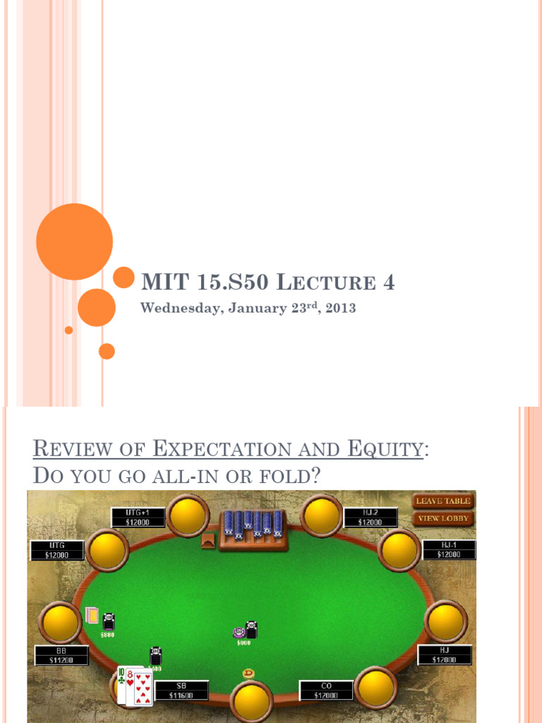 Poker Strategy: All-In vs. Fold Analysis | PDF | Gaming | Poker