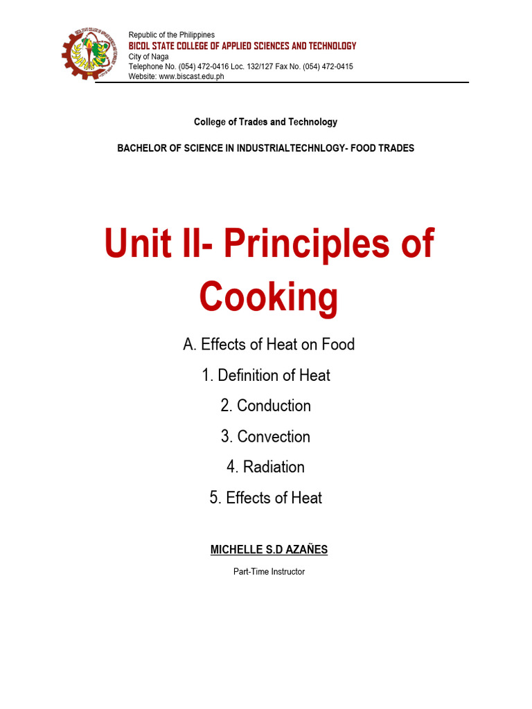 Effects of Heat on Food Cooking Principles | PDF | Heat Transfer | Water