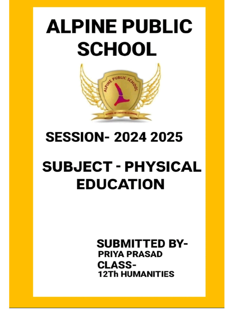 Class 12th Physical Education Practical File | PDF