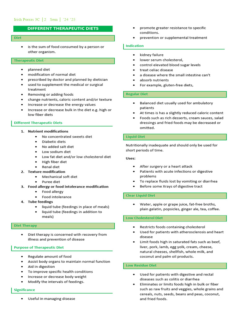 NCM-116-SKILLS-PRELIM-NOTES01_250205_142205 | PDF | Foods | Diet ...