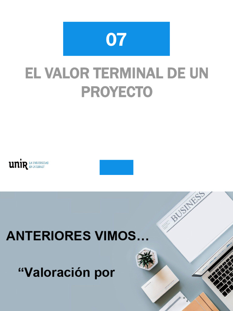 Valor Terminal en Proyectos de Inversión | PDF | Flujo de efectivo ...