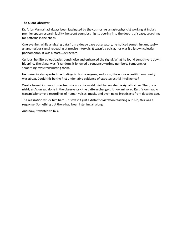 The Silent Observer | PDF