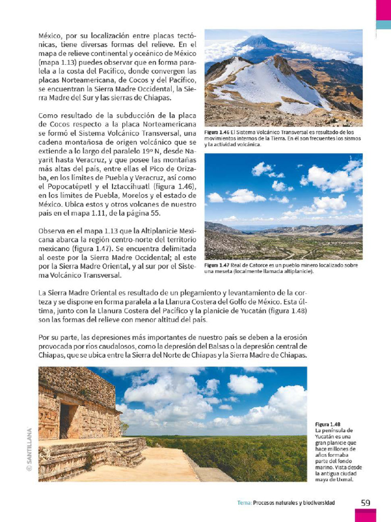 Tipos de relieve en México | PDF | México | Terreno