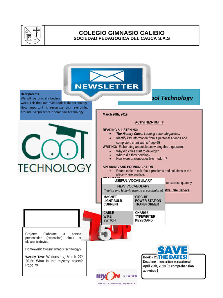 Newsletter March 15th To March 30th, 2019 | PDF | Electricity ...