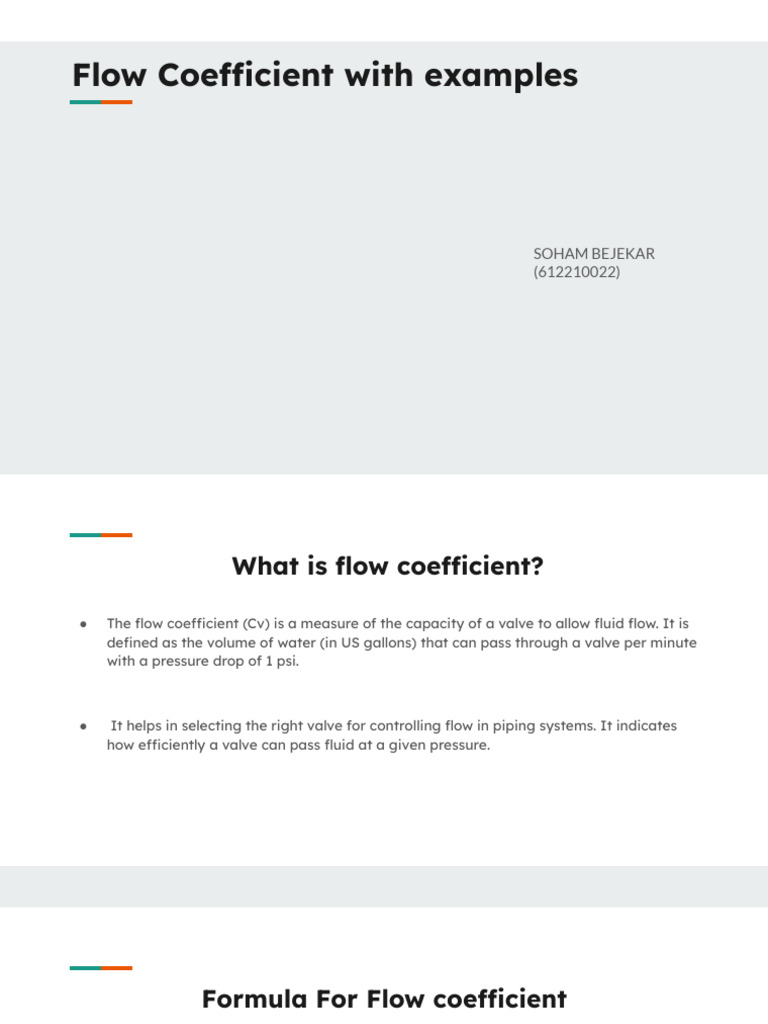 Understanding Flow Coefficient (Cv) | PDF
