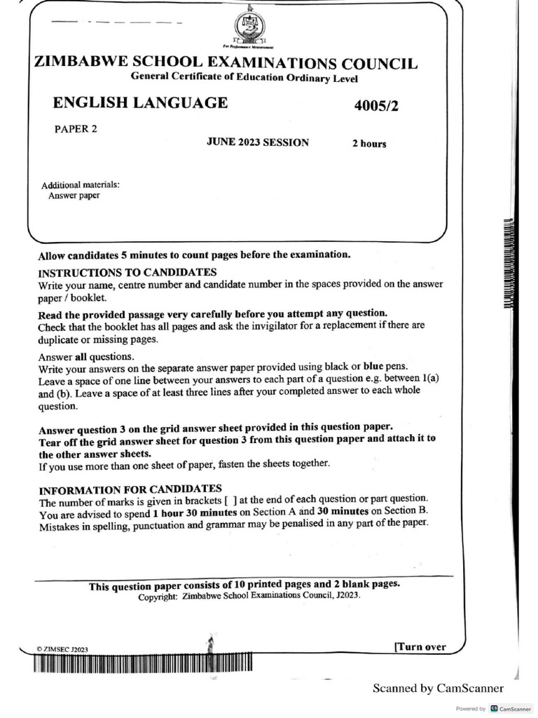 2023 June Paper 2 QN Paper | PDF
