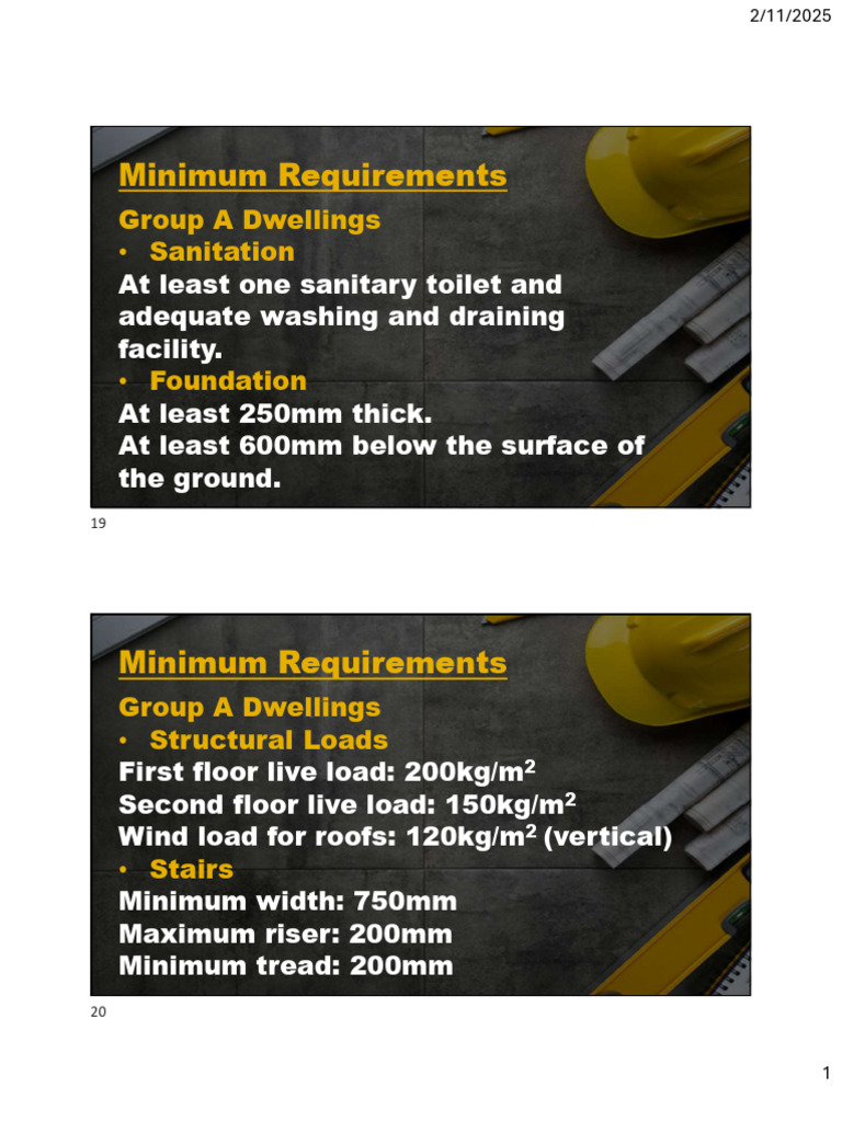 02-10-2025 NBC Lecture (Part 3) | PDF | Stairs | Building Engineering