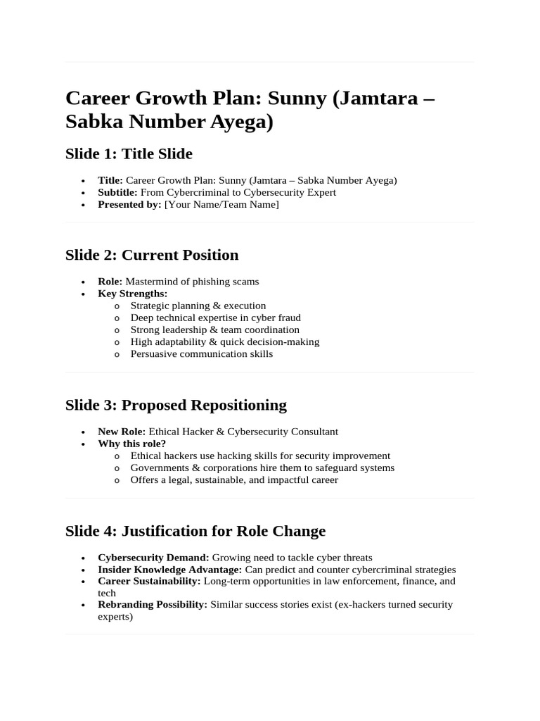 Career Growth Plan | PDF