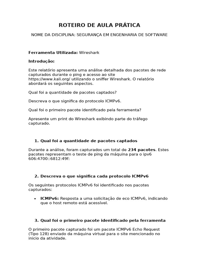 ROTEIRO DE AULA PRÁTICA | PDF