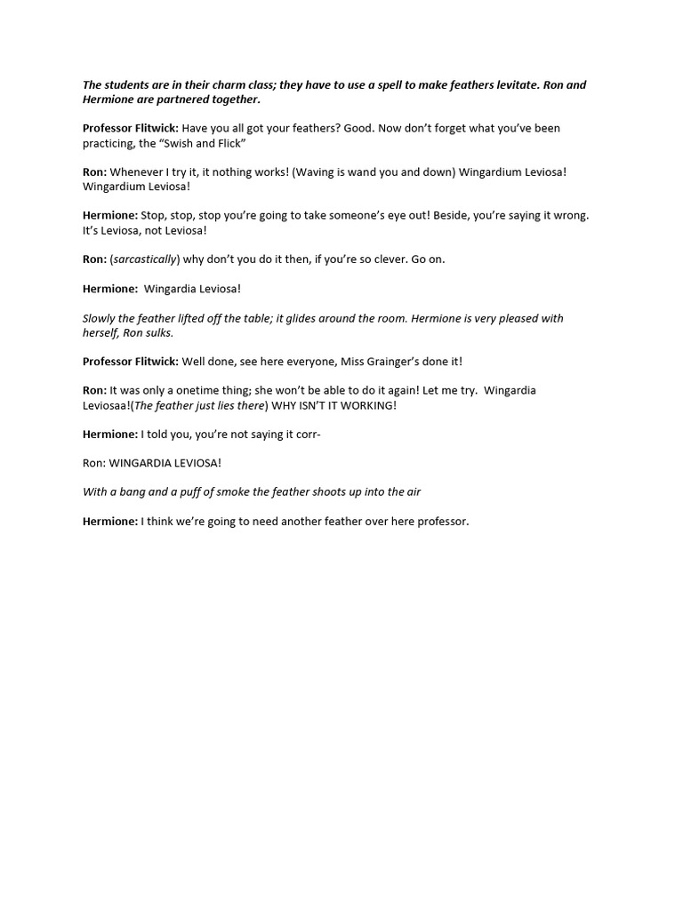 Harry Potter Script | PDF