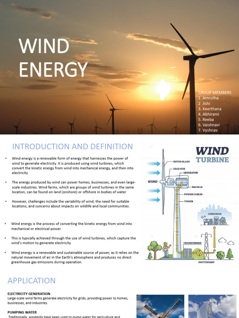 WIND A Source of Energy | PDF | Wind Power | Wind Farm