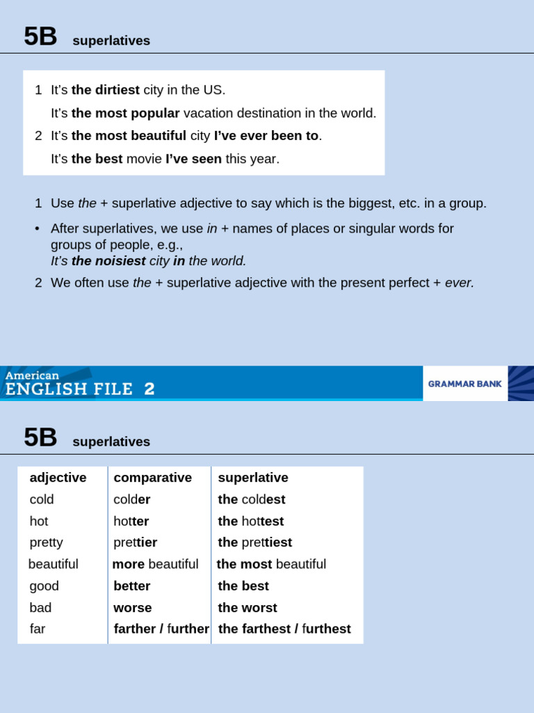 5B Grammar Bank YM | PDF