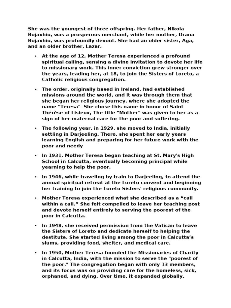 Mother Teresa | PDF | Mother Teresa