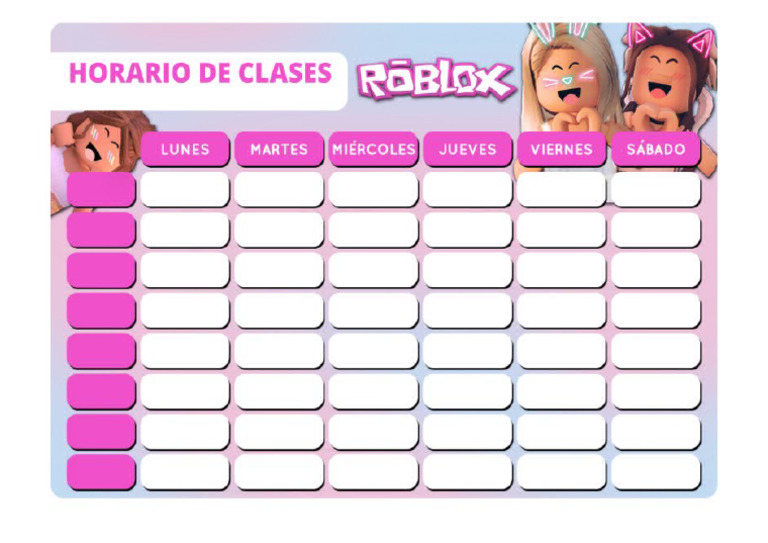 Horario Roblox Girls | PDF