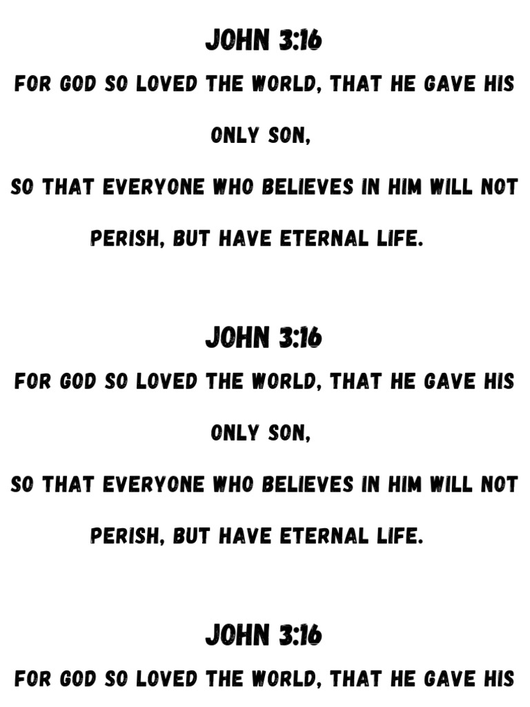 "John 3:16 - God's Love and Salvation" | PDF