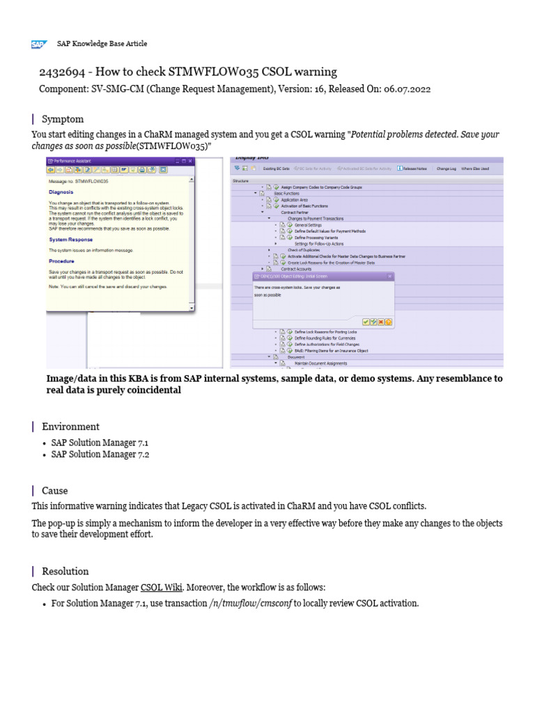 How To Check STMWFLOW035 CSOL Warning | PDF | Computer Programming ...
