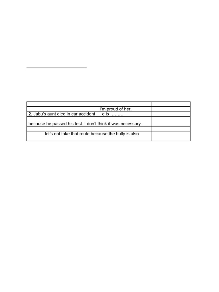 Emotions Worksheet for Grade 4 | PDF