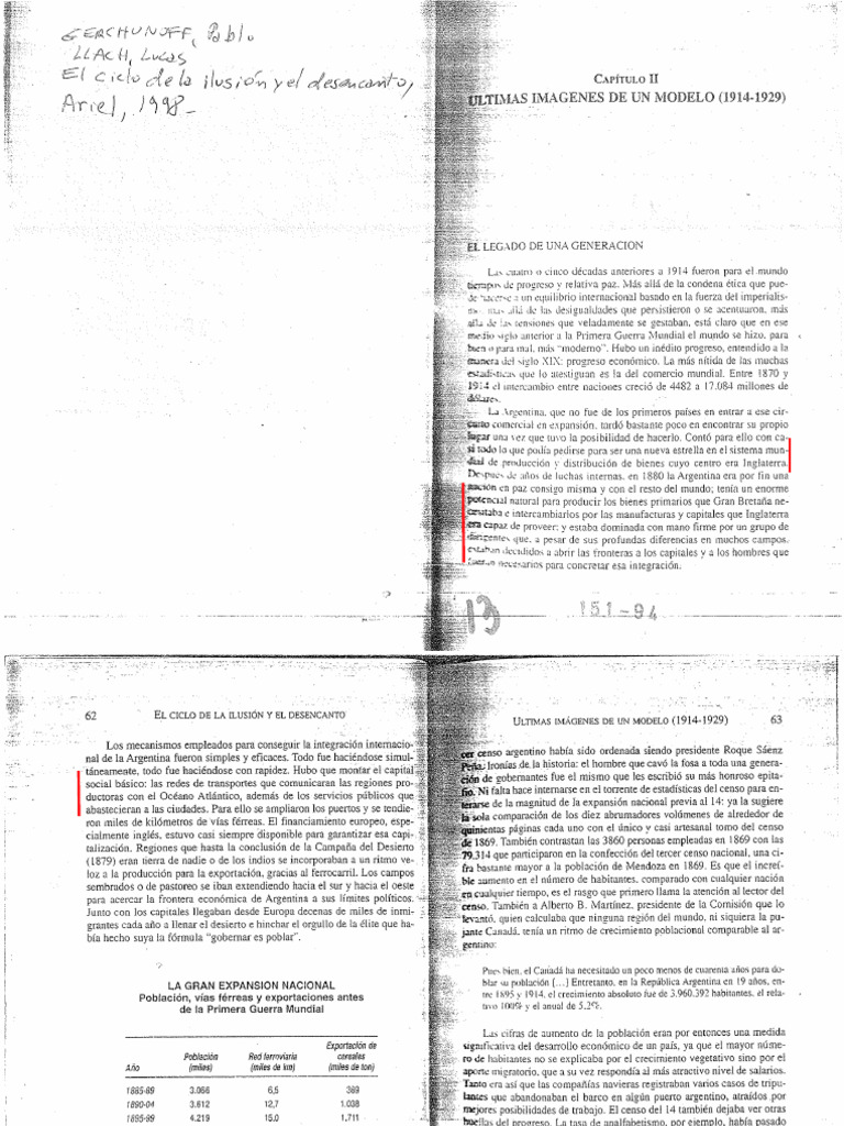 Gerchunoff Pablo - Llach Lucas El Ciclo de La Ilusión y El Desencanto ...