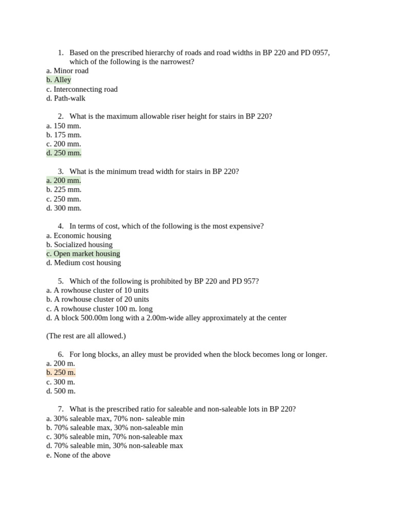 Sample Questionaire Reviewer | PDF | Stairs
