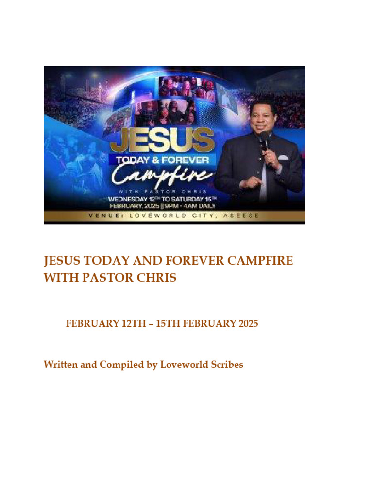 Jesus Today and Forever Campfire | PDF | Kingdom Of Judah | Holy Spirit