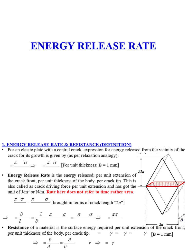 Energy Release Rate in Fracture Mechanics | PDF | Fracture | Fracture ...