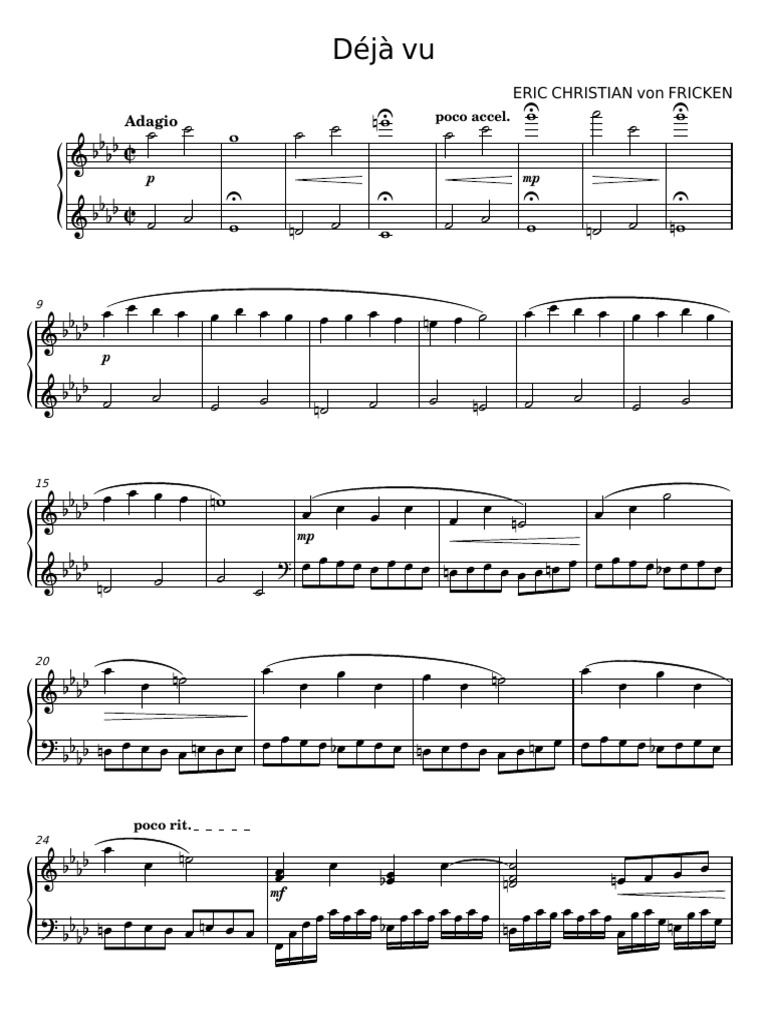 Eric Christian Von Fricken - Deja Vu | PDF | Recorded Music