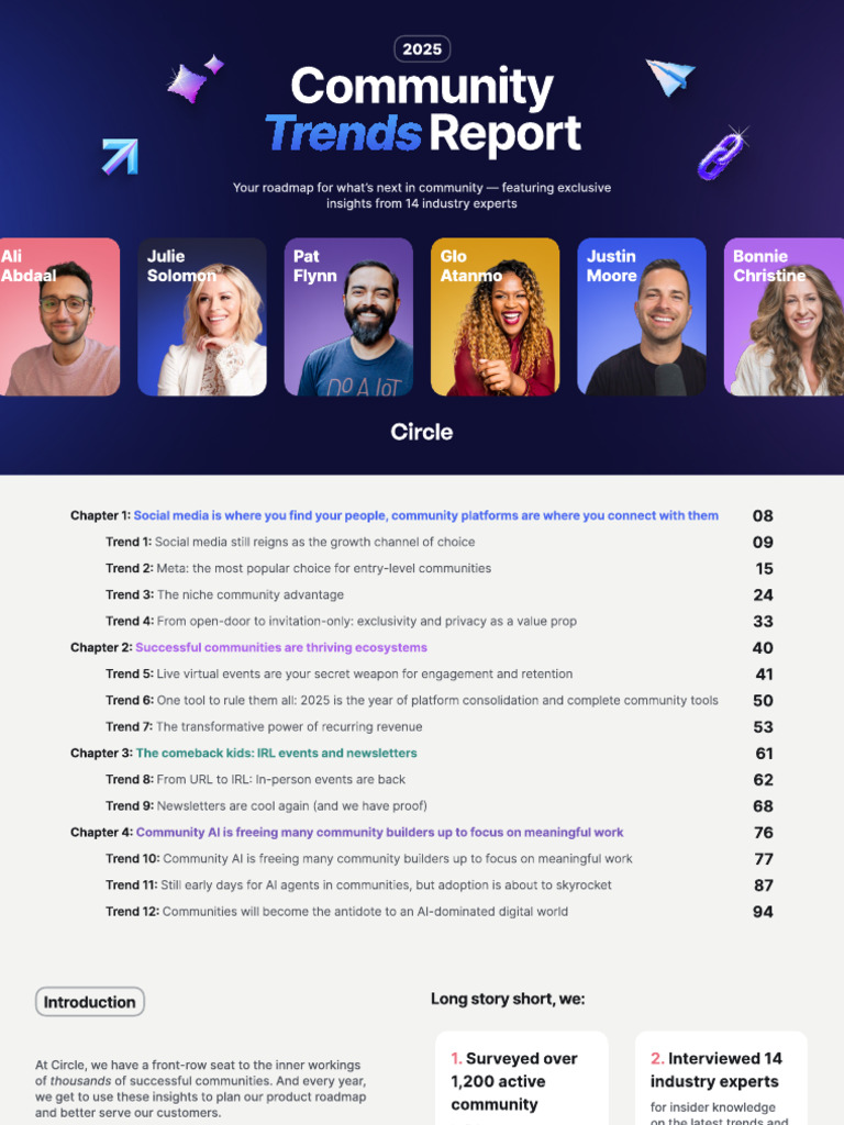 The 2025 Community Trends Report, by Circle | PDF | Facebook | Social Media
