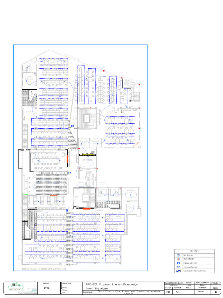 TTEC - MEP Fire Alarm Layouts | PDF | Hazards | Construction Law