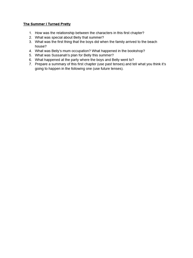 The Summer I Turned Pretty PDF | PDF