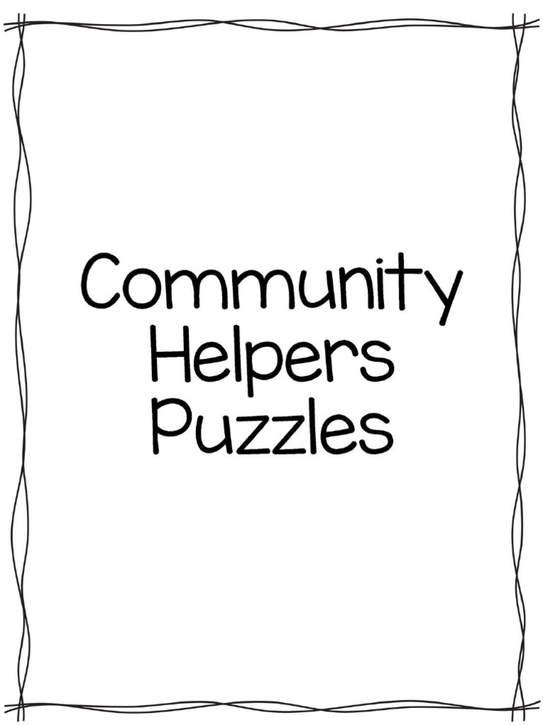 Community Helpers Puzzles A | PDF