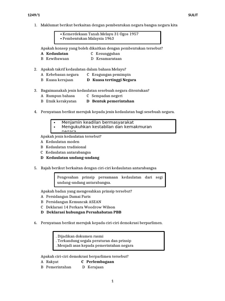 K1 F5 PPT Silibus F5 Sahaja - Jawapan | PDF