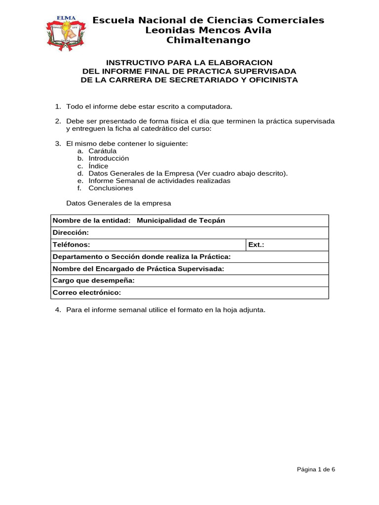 Valeri Informe Imprimir | PDF