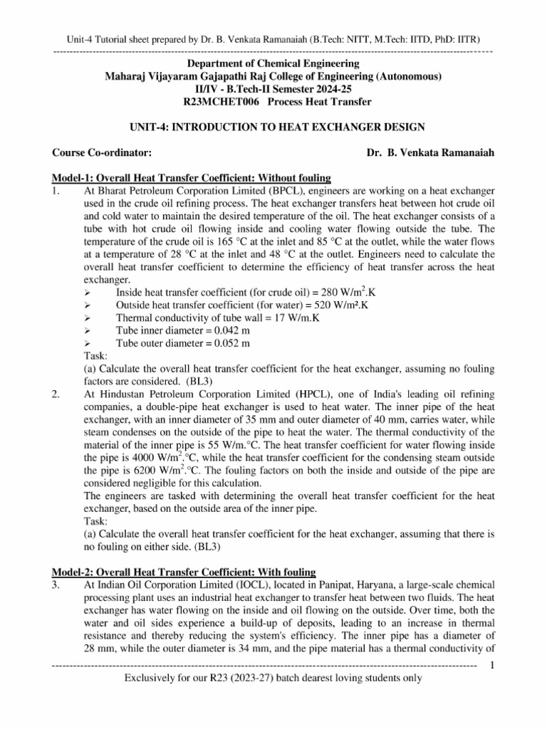 PHT R23M Tutorial 4 Students Final | PDF