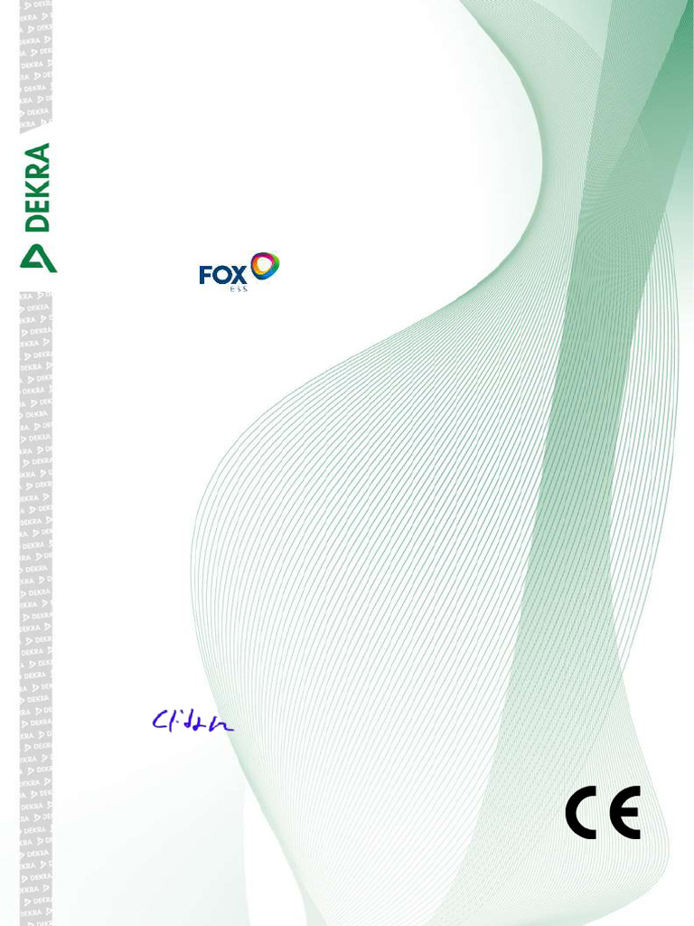EN 62109 LVD FOX T G3 4cf3a01761 | PDF | Ac Power | Alternating Current