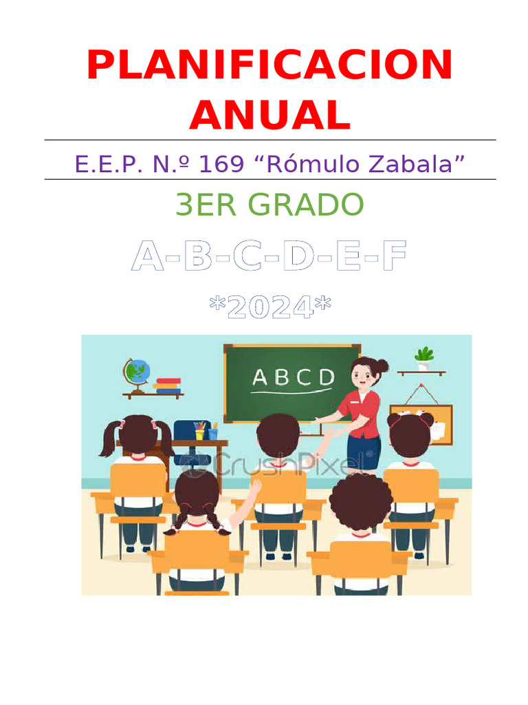 Planificacion Anual 3ro 2024 | PDF | Pensamiento | Conocimiento
