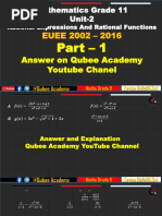 Math's g11 Uee 2002 - 2016 @qubeeacademy | PDF | Mathematical Analysis | Algebra