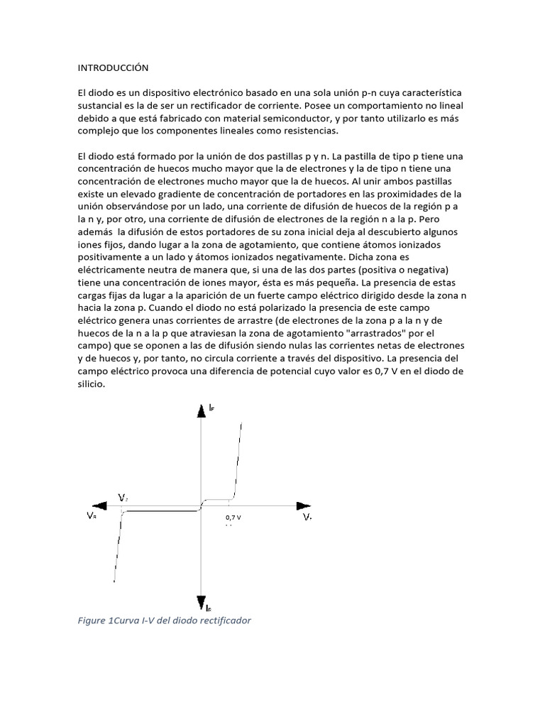 Características y mediciones de diodos | PDF | Semiconductores | Diodo