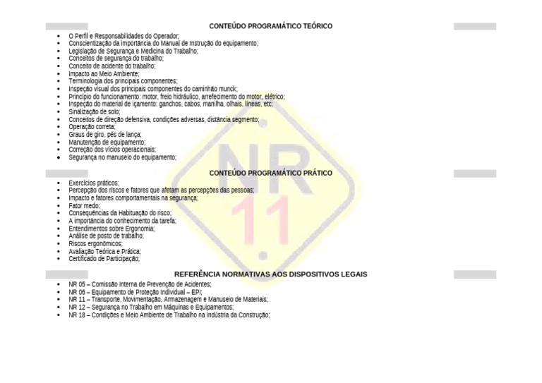 VERSO Certificado de NR 11 | PDF