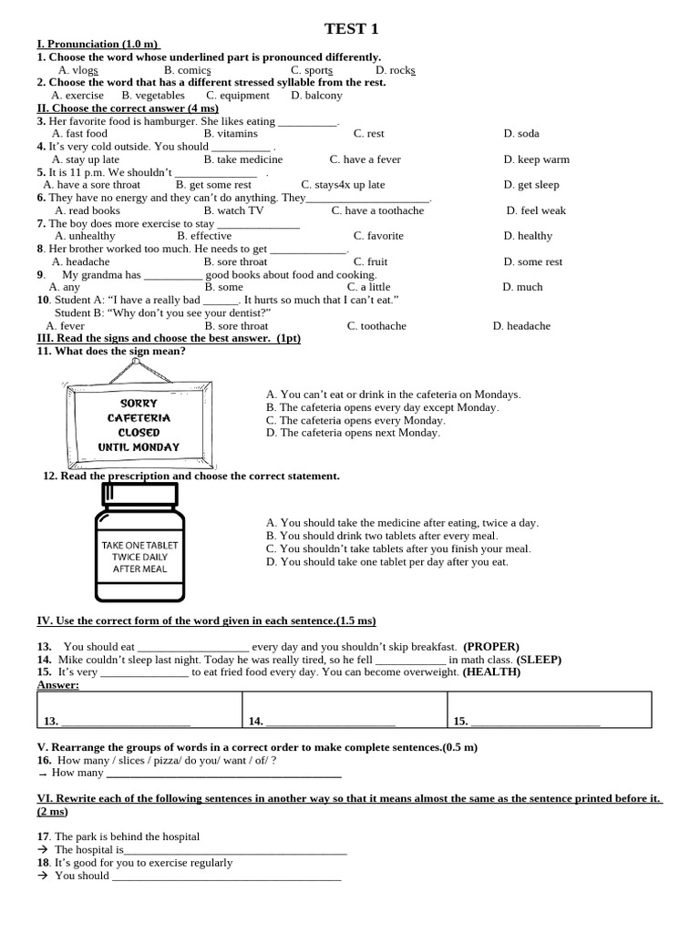 KTRA 15P LẦN 2 HKI | PDF | Foods | Soft Drink