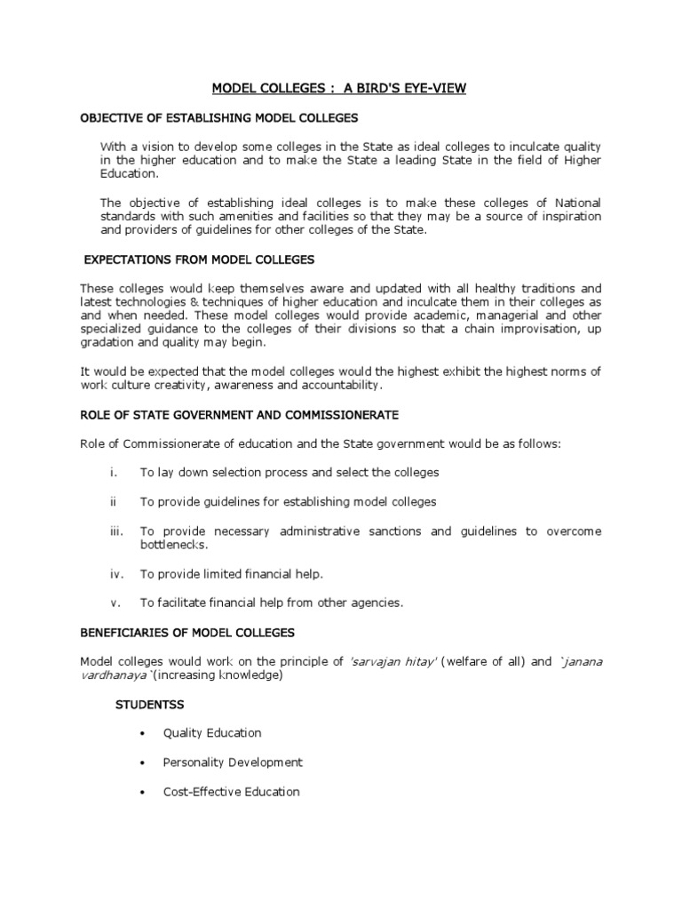 Model Colleges | PDF | Finance & Money Management